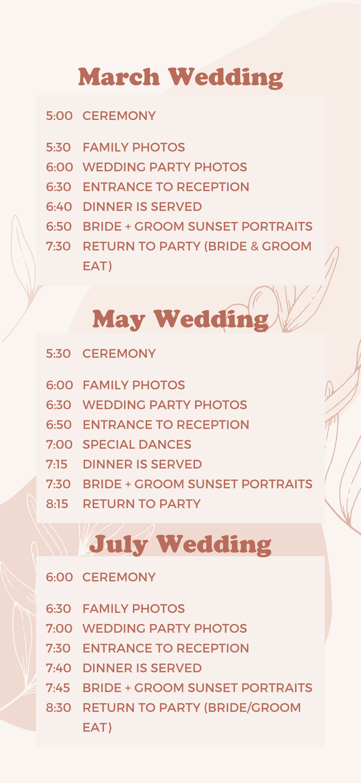 Brides: The Ultimate Guide to Building a Wedding Day Timeline ...